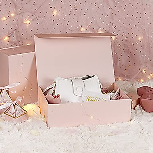 Luxury Large Gift Box 13.8x9x4.3 Inches Storage Box Ribbon Magnetic Closure for Luxury Packaging Box for Mother's Day, Birthdays, Bridal Gifts,Weddings