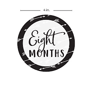 Baby Milestone Signs/Black and White Monthly Milestones/Geometric Infant Photo Prop
