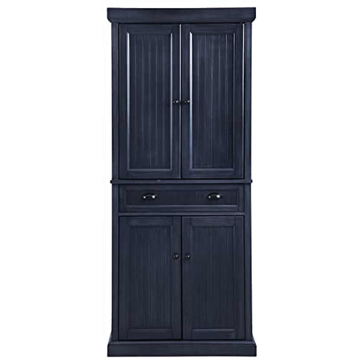 Crosley Furniture Seaside Kitchen Pantry Cabinet, Distressed Navy