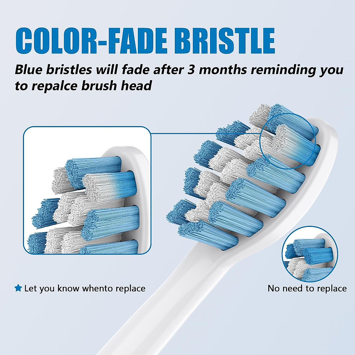 SuitShine Replacement Toothbrush Heads Compatible with Philips Sonicare Replacement Heads, Sonicare Replacement Brush Head and More Snap-on Handles, 8 Pack