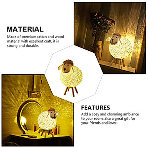 Novelty Lighting 1pc Sheep Night Light Battery Powered Night Light Sheep Shape Decorative Lamp for Indoor Decor Alpaca Night Light Home led Night Ligh Portable Bed
