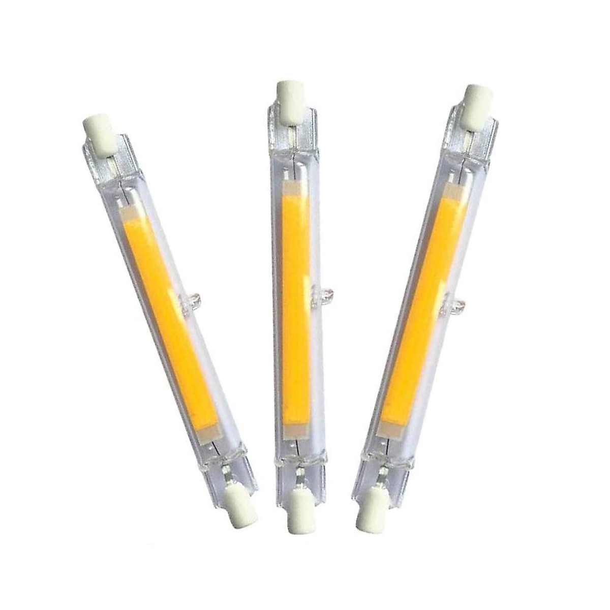 118mm 10W R7S LED Bulb (3 Pack) 100W Halogen Equivalent 118mm J-Type 10W 110-140V R7S Base Cool White 6000K J Type T3 118mm Double Ended Flood Light 360°Beam Angle Landscape Lights