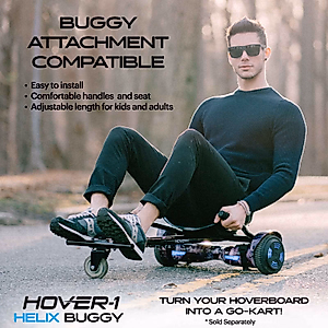 Hover-1 Helix Electric Self Balancing Hoverboard with 7 mph Max Speed, Dual 200W Motors, 3 Mile Range, and 6.5” Wheels Self Balancing Scooter