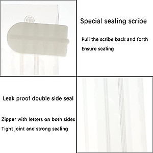 Clzemo 10 Pcs Compression Bags for Travel Packing, Clear Travel Space Saver Bag Reusable Hand Roll-Up Vacuum Storage Bags, Travel Essentials Large Vacuum Clothing Organizer for Clothes Blankets Towels