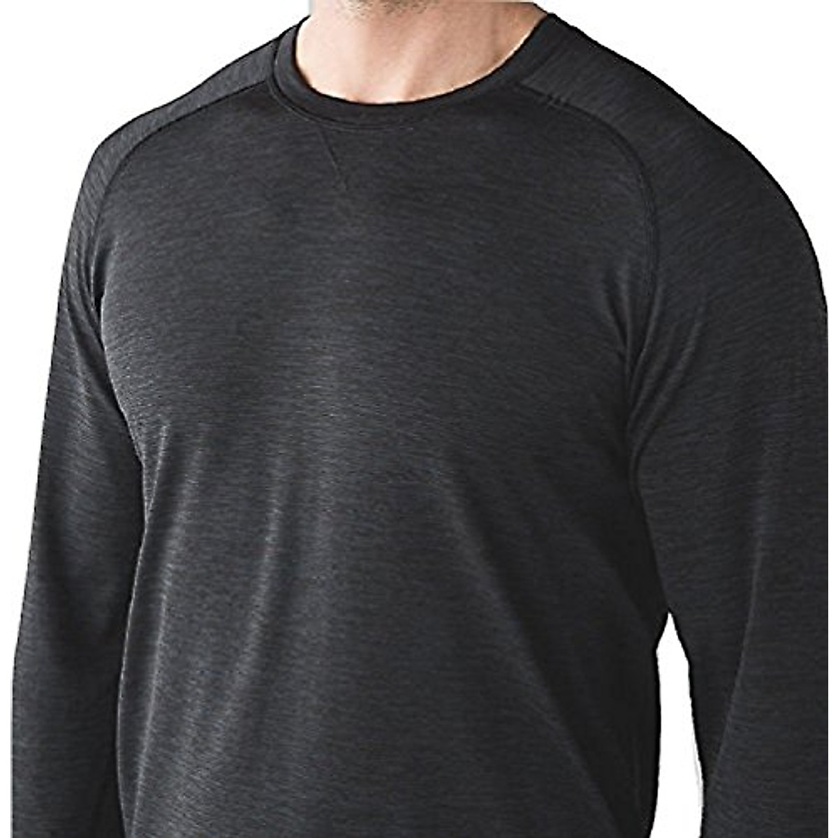 Lululemon Mens Metal Vent Tech Long Sleeve Shirt (Deep Coal Black, L)