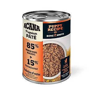 ACANA Premium Pate Wet Dog Food, Puppy Recipe in Bone Broth, 12.8oz (Case of 12)