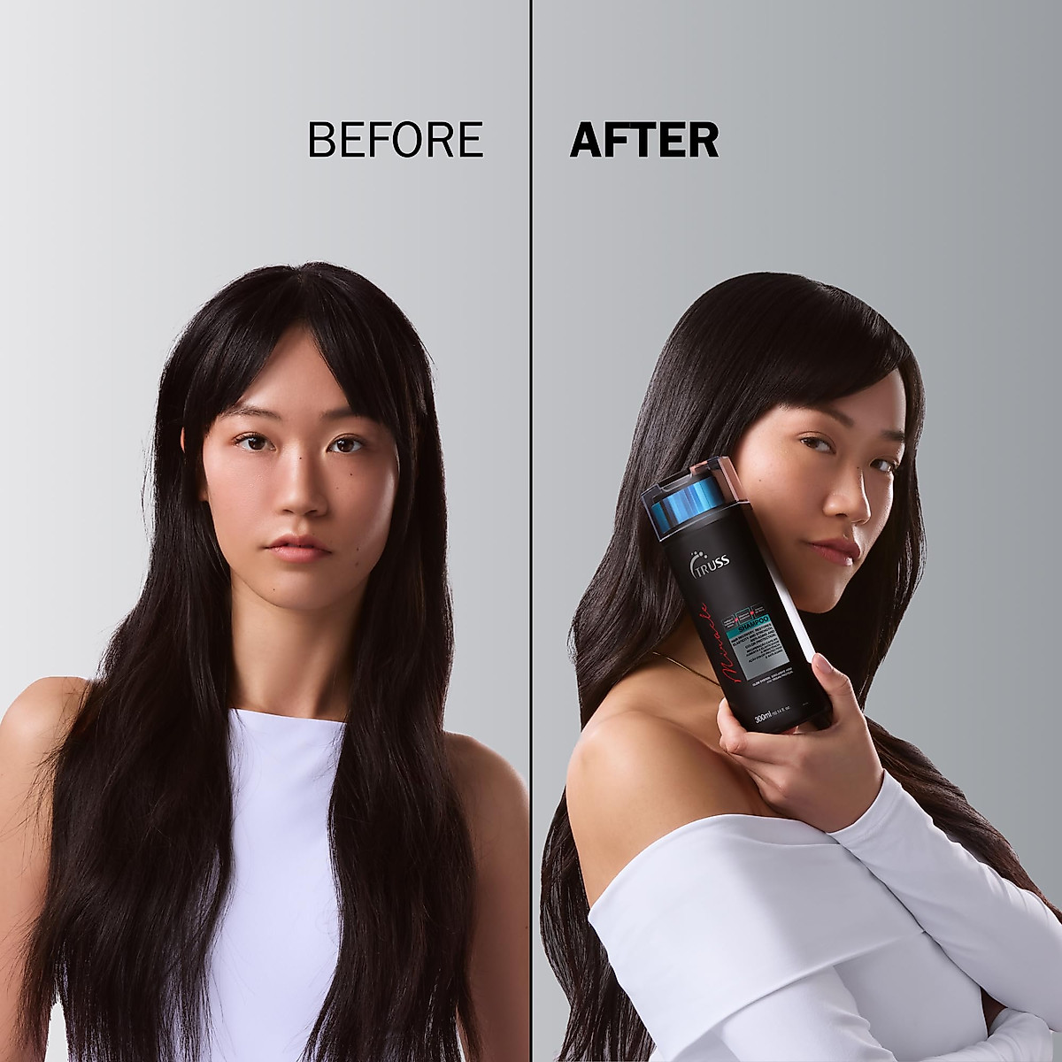 TRUSS Miracle Shampoo - Anti-Aging Shampoo for Straight, Wavy, or Curly Hair - Daily Repair & Moisturizing - Paraben-Free, Color Protection (300 ml)