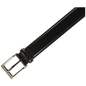 Perry Ellis Men's Leather Amigo Dress Belt, Black, 34