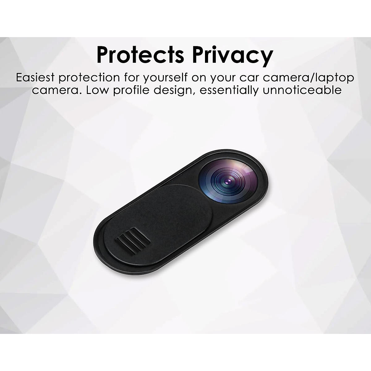 DS. DISTINCTIVE STYLE Camera Cover Slide Car Camera Privacy Cover Webcam Sticker Blocker Compatible with Tesla Model 3 and Model Y Accessories (Black - 6 Pack)