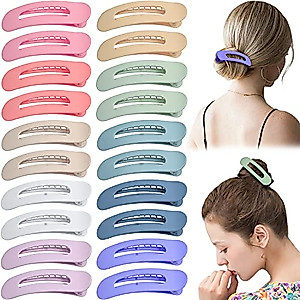 Pack of 20 Women Girls French Curved Hair Clips No Slip Hair Barrette Jaw Alligator Clip 4.5 Inches 10 Colors in Pair Plastic Hairpins for Women Styling Hairdressing Fashion Beauty Accessory
