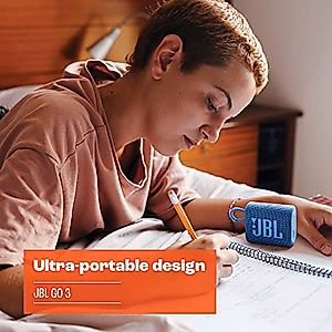 JBL Go 3 Eco: Portable Speaker with Bluetooth, Built-in Battery, Waterproof and Dustproof Feature - Green