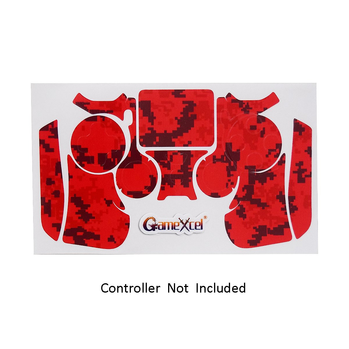 Designer Skin Compatible with PS4 Controller, Decal Sticker Compatible with Sony PlayStation 4 DualShock Controller - Digicamo Red