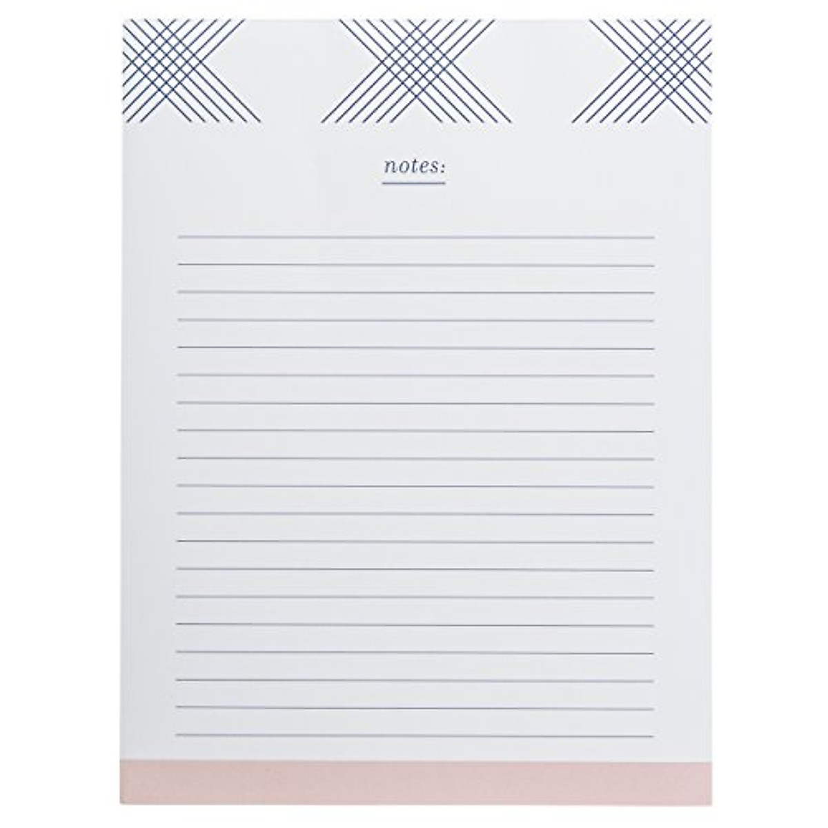 Graphique Blue Plaid Large Notepad, Modern “Notes” Notepad with 150 Tear-Off Sheets and Chic Design, Perfect for Kitchen Counters, Nightstands, Desks, and More, 6" x 8"