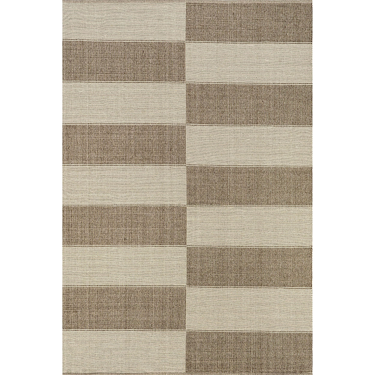 Rugs USA x Lauren Liess Boxelder Checked Cotton Area Rug, 9' x 12', Sand