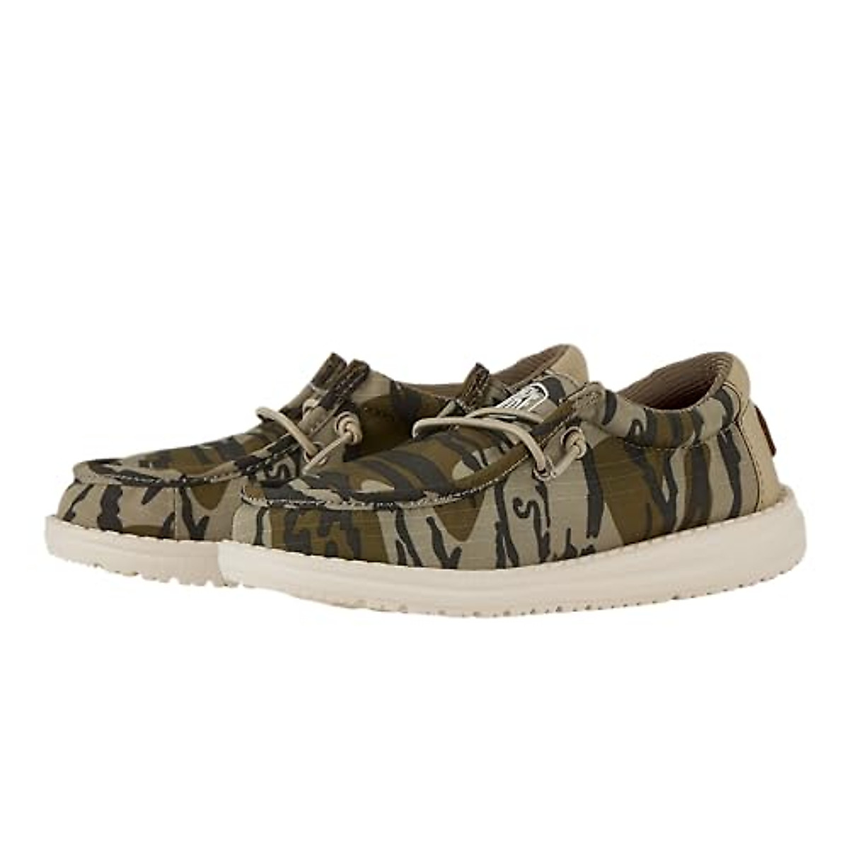 Hey Dude Boy's Wally Mossy Oak Original Botttomland T Camo Size 5 | Youth's Shoes | Youth Slip-on Loafers | Comfortable & Light-Weight