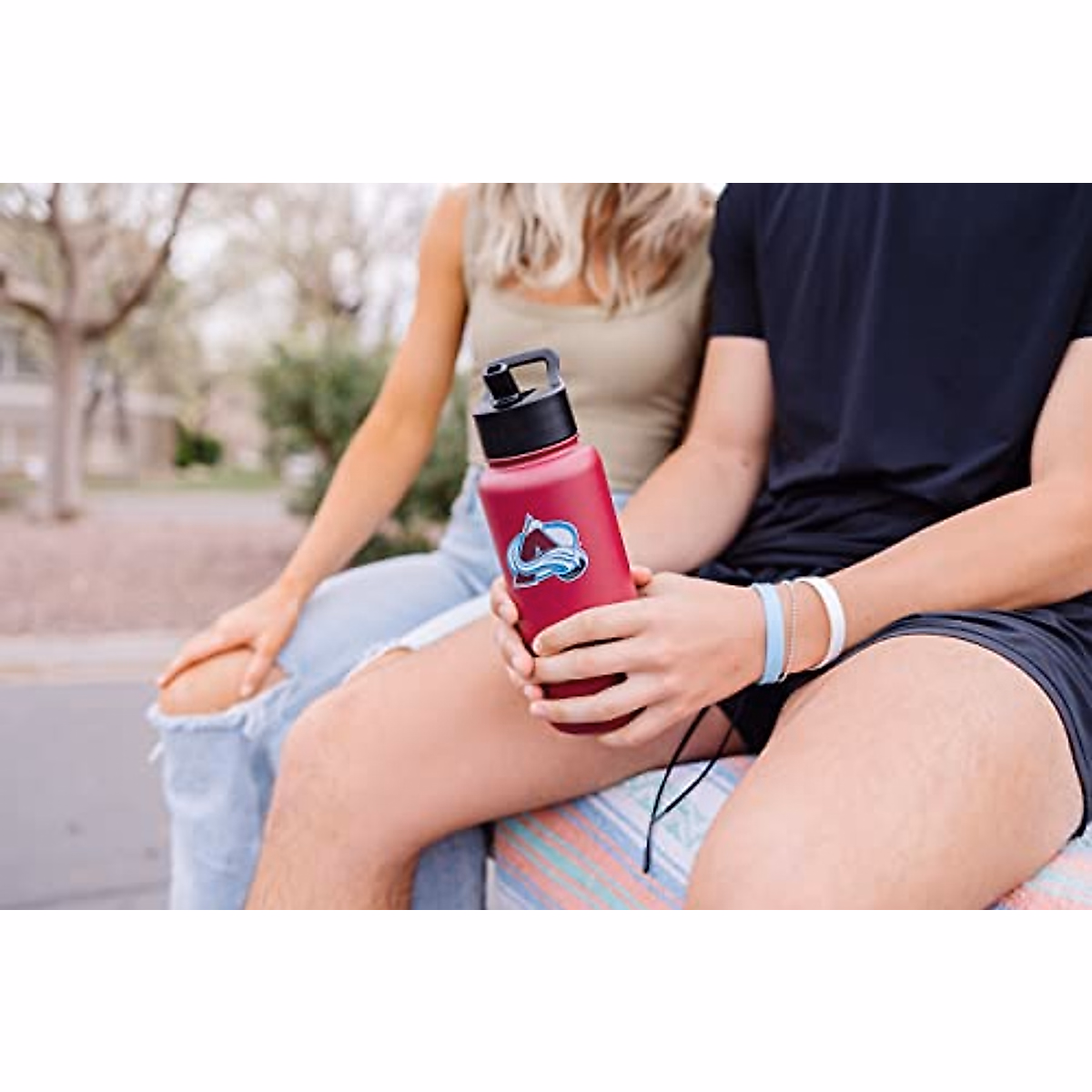 Simple Modern Officially Licensed NHL Edmonton Oilers 32oz Summit Water Bottle with Straw Lid Insulated Stainless Steel Leak Proof Thermos