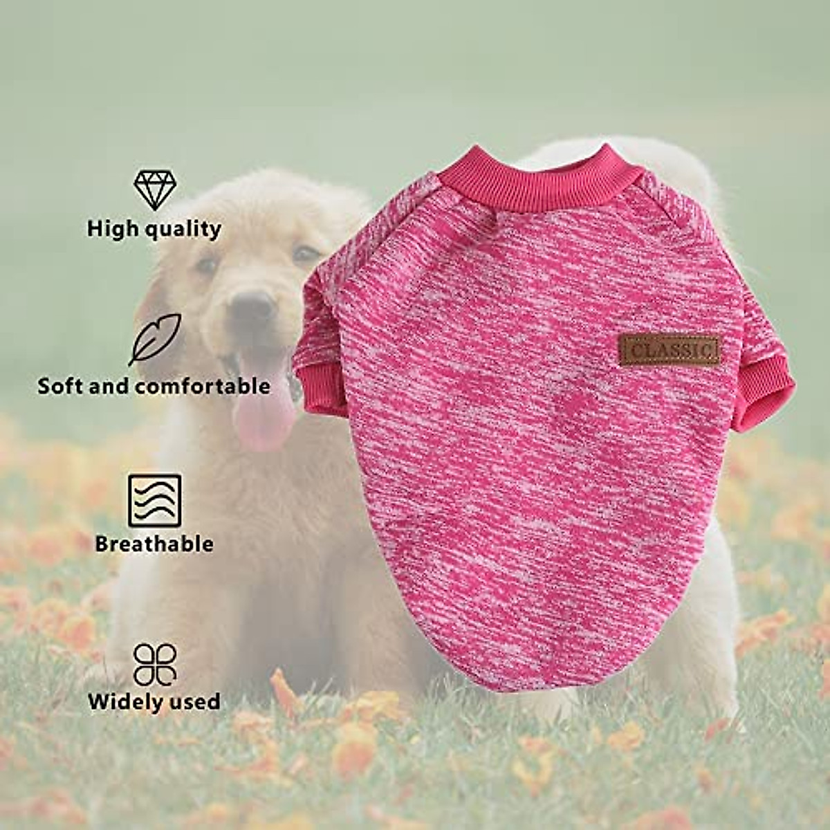 Dog Sweater Comfortable Dog Jumper Autumn and Winter Dog Hoodie for Dog Keep Warm Pet Decoration Family