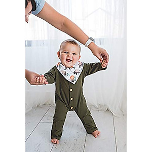 Copper Pearl Baby Bandana Drool Bibs for Drooling and Teething 4 Pack Gift Set “Bison, Soft Set of Cloth Bandana Bibs for Any Baby Girl or Boy, Cute Registry Ideas for Baby Shower Gifts