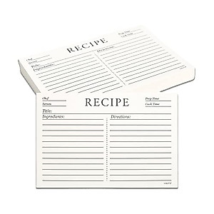 4x6 Recipe Cards Double Sided, 50 Count Recipe Cards 4x6 Inches Double Sided, Thick Cardstock 4x6 Recipe Card for bridal shower Fits in recipe box, card binder gifts for wedding housewarming gifts