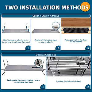 Barrina Ultra-Thin Grow Lights for Indoor Plants, 40W (4 x 10W) Full Spectrum LED Grow Light Panel with 3/6/12H Auto On/Off Timer, 3 Spectrum Modes, 7 Dimmable Levels for Seedlings, Greenhouse, 4-Pack