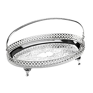 Oval Gallery Tray - Silver Plated