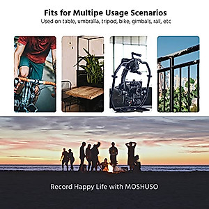 MOSHUSO Camera Mount Clamp with 360° Ballhead Arm, for DSLR Camera/Field Monitor/LED