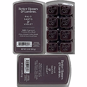 Better Homes & Gardens. - Palo Santo and Violet 3.5oz Scented Wax Cubes 3-Pack, 3.5oz (99.2g) x 3, Deep Violet