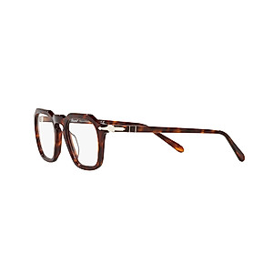 Persol PO3292V Square Prescription Eyewear Frames, Havana/Demo Lens, 46 mm