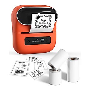 Phomemo M220 Label Maker, Bluetooth Thermal Label Printer for Barcode, Address, Labeling, Mailing, File Folder Label, 3 Inch Label Maker Machine Support Smartphone, Tablet&PC, with 3 Rolls of Labels