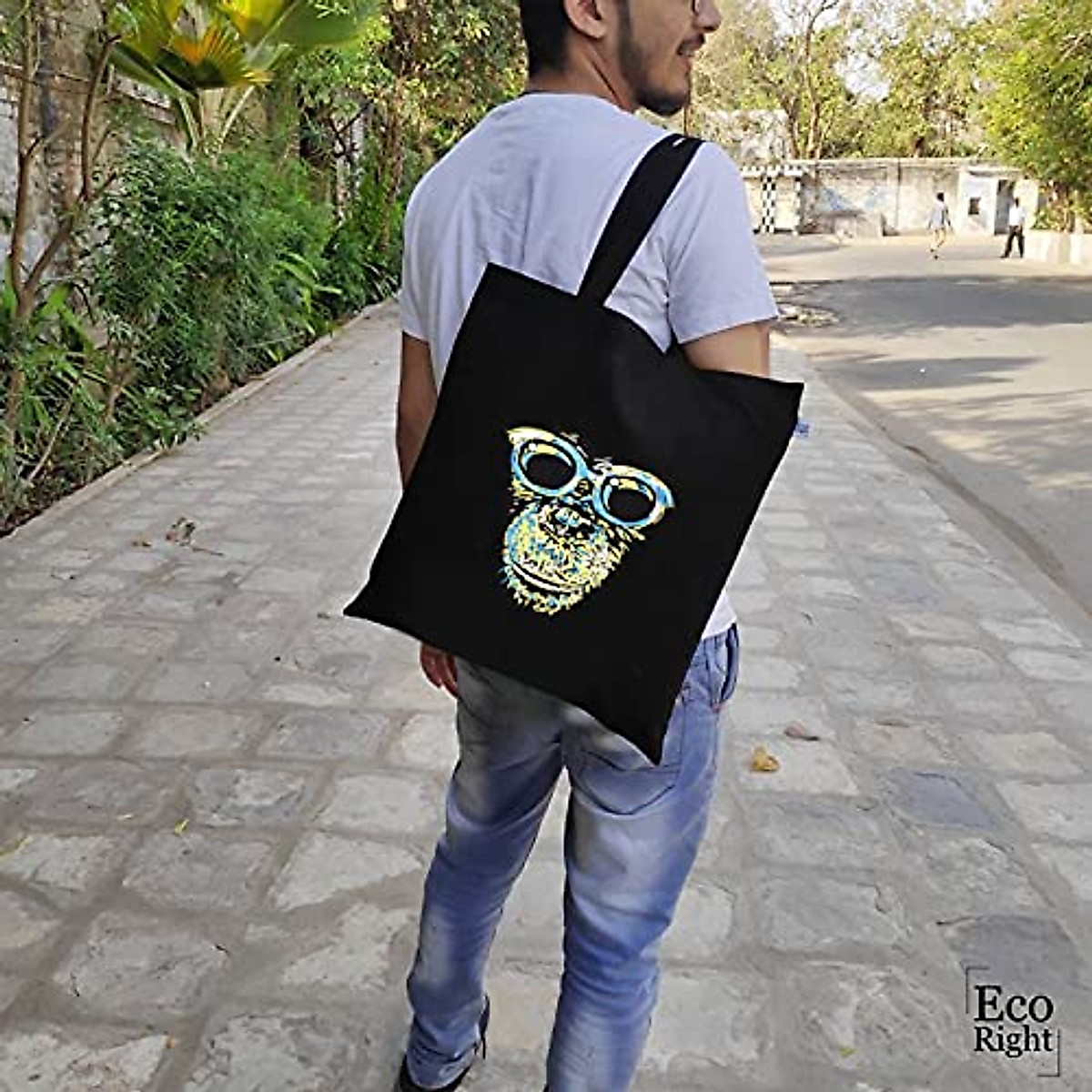 Ecoright Aesthetic Canvas Tote Bag for Women, Cute, Reusable Cotton Bags for School, Gym, Shopping, Beach & Groceries, Gifts