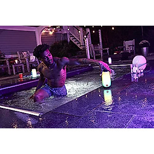 JBL Pulse 4 - Waterproof Portable Wireless Bluetooth Speaker with Light Show, Includes LED Flashlight Key Chain Bonus - Black