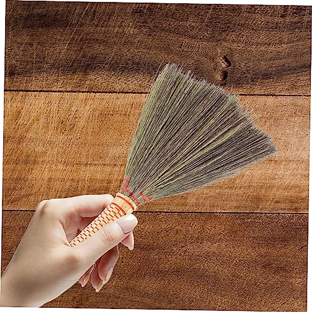 COOLHIYA Hand Broom Household Brooms Dust Removing Broom Sorghum Grass Cleaning Supplies