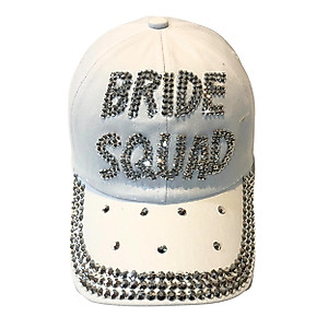 Popfizzy Bling Bride Squad Hat, White Bachelorette Party Hats, Bridesmaids Gifts, Team Bride, Bride Tribe, Bachelorette Gifts