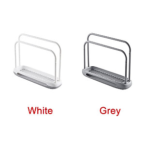 Kakalote Dishcloth Holder Rack,Detachable Towel Storage Rack,Removable Dishcloth and Sponge Drying Rack for Kitchen, Sink and Bathroom(Grey)