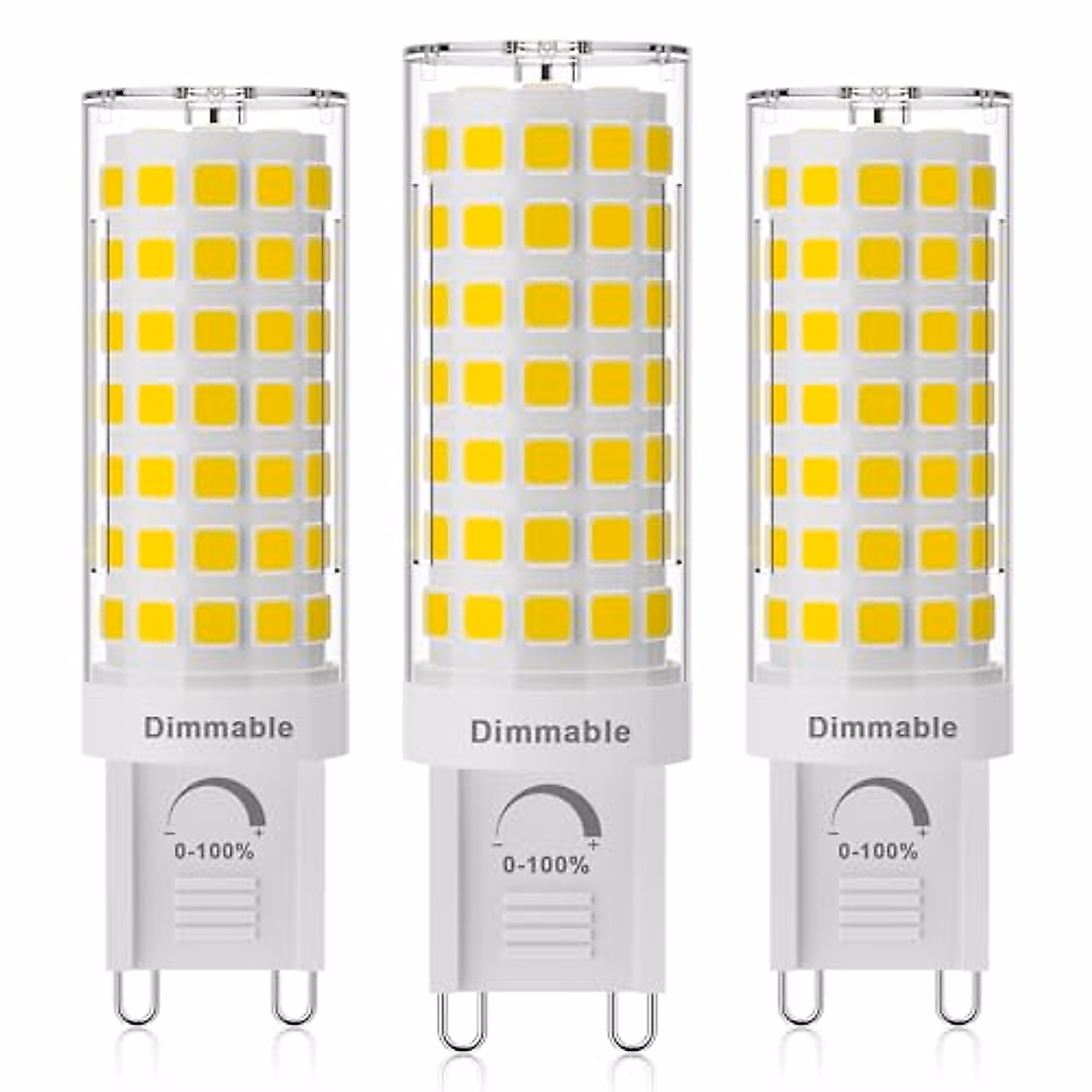 SNBIHIBE G9 LED Bulb Dimmable 6W, 120V 50W 60W T4 G9 Base Halogen Equivalent,G9 Light 4000K Natural White Chandelier Light Bulbs, No Flicker,for Home Lightings, Bathroom Fixtures 3pcs