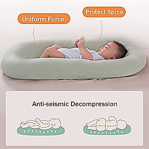 oliwex Baby Lounger,Baby Lounger Pillow,Baby Lounger 0-24 Months,Baby Lounger for Newborn (Malachite Green)