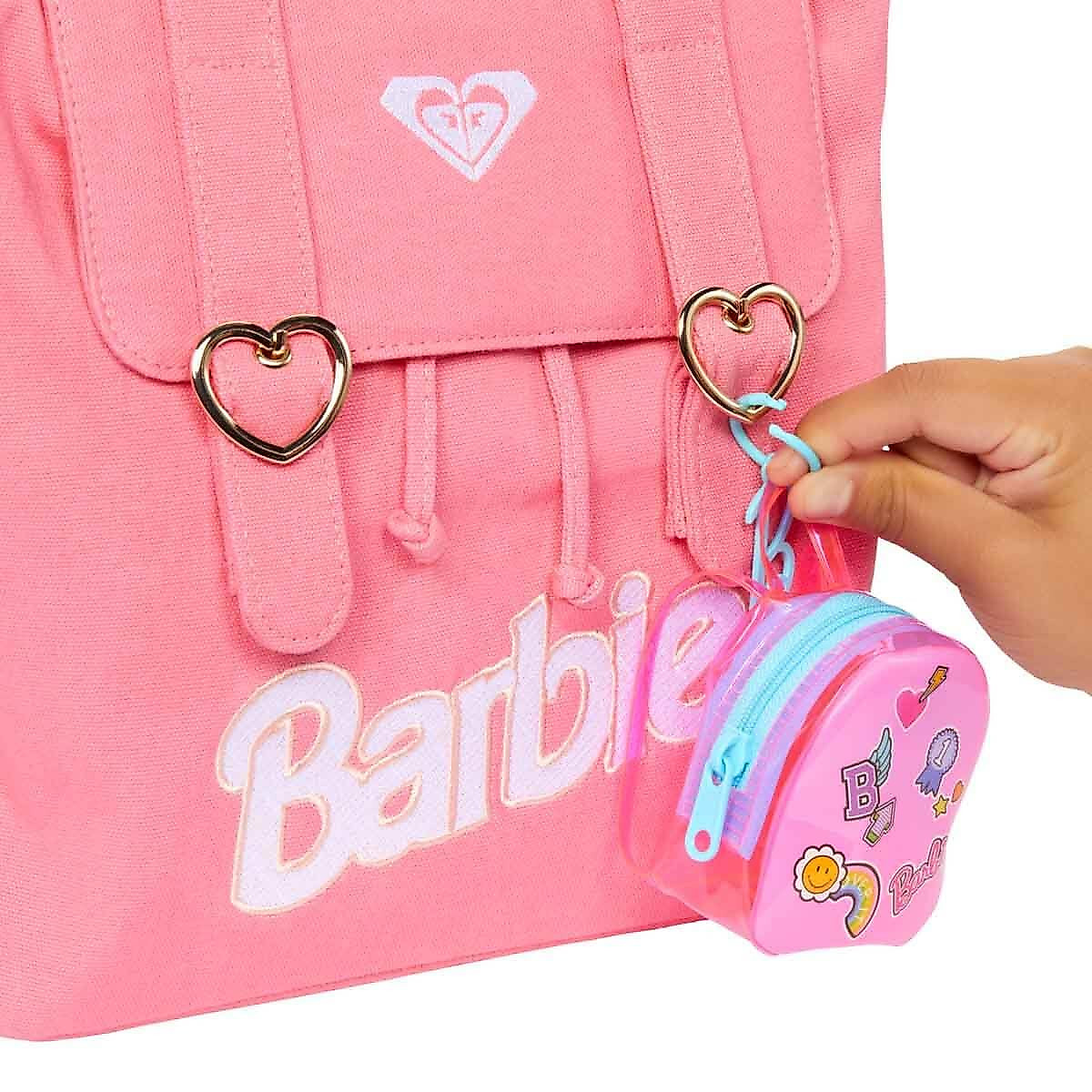 Barbie Clothes Set, School-Themed with Dress, 5 Acessories & Zippered Doll-Sized Backpack with Clip-On Ring