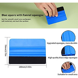 14PCS Car Wrap Kit, Car Window Film Tools Vinyl Wrap Tool Kit Windshield Tint Squeegee Glove Magnet Fixer Film Cutting Knife Film Film Edge Scraper Set