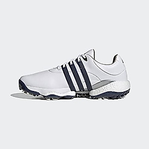 adidas Men's Tour360 22 Golf Shoes, Footwear White/Collegiate Navy/Silver Metallic, 8