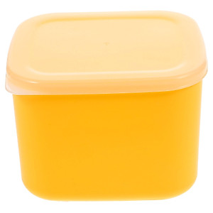 UPKOCH Cream Cheese Plastic Cheese Storage Containers with Lid Cheese Slice Holder Airtight Cheese Box for Fridge Kitchen Counter Yellow L Mini Fridge