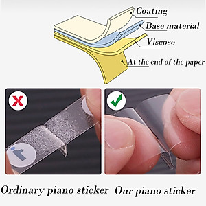 Piano Keyboard Stickers for 88/61/ 54/49 Key,Removable Piano Keyboard Letters for Beginners and Kids