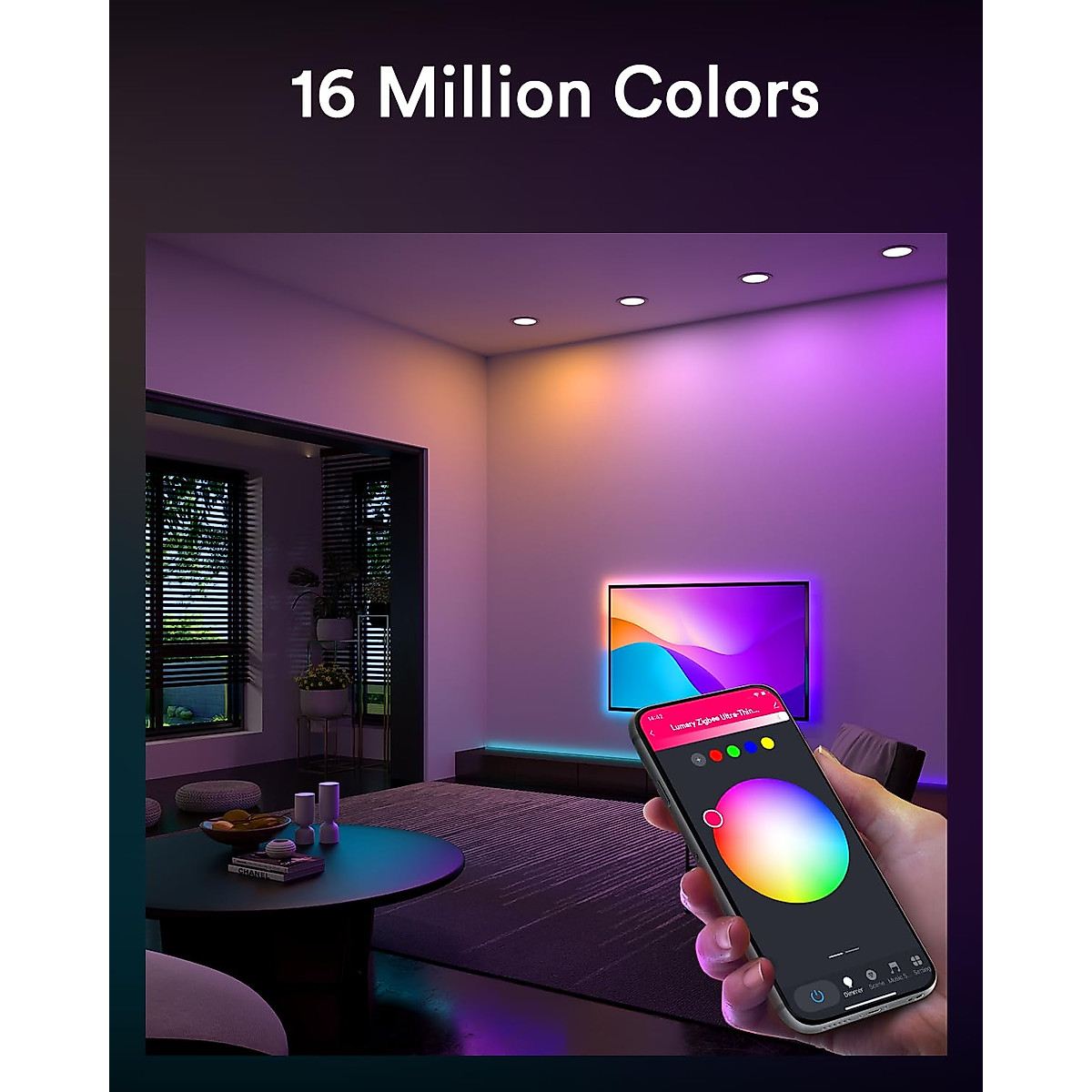 Lumary Hub Bridge L-GW0A1 - Work Zigbee Smart Recessed Lighting, Unlock Full Suite of Features Smart UFO LED High Bay Lights, Deck Lights, Work with Alexa, Google Assistant and Siri