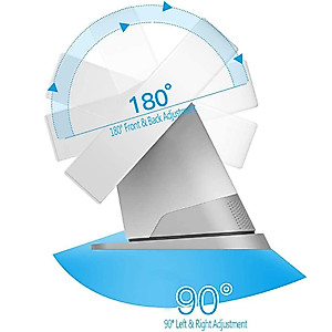 Desk Fan - Wall Mount Bladeless Fan Personal Cooling Fan, 12 Inch Table Fan, 9 Speeds, 90° Oscillating Quiet Floor Fan with Remote for Office, Bedroom