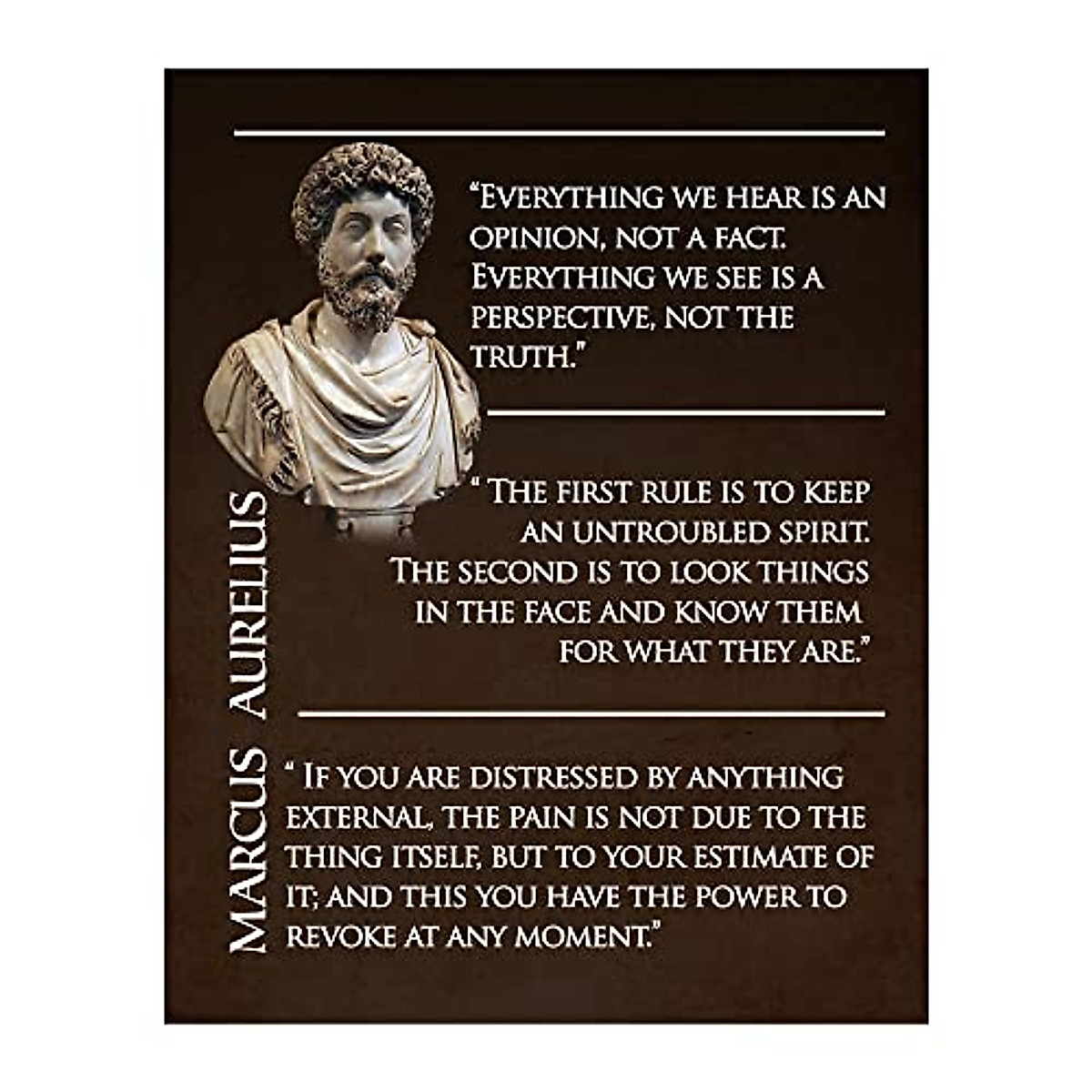 Untroubled Spirit - Motivational wall decor, Perfect Inspirational Wall Art, Adorn your home, Educational Institutes, and Community Spaces with these Philosophical Quotes Prints, Unframed - 11x14