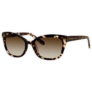 Kate Spade New York Women's Amara Cat-Eye Sunglasses, Tortoise, 55 mm