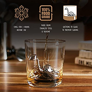 Scotch Ness Critter Chilling Stone, Best Gift for Him, Perfect for Father's Day, Birthday, Anniversary, Old Fashioned Cocktail, Loch Ness Monster, Unique Whisky Gift