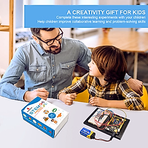 KEYESTUDIO Starter Kit for Arduino with Plus Controller Board,28 Programming Projects Tutorial,Compatible with Arduino IDE,DIY Electronics Kit for Beginners Kids Adults