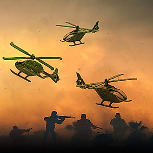 JaxoJoy 200-Piece Army Toys Set - Includes Army Men Action Figures, Military Vehicles, Helicopters, Tanks, Boats, Forts, Tents, and More - Durable Plastic Toy Soldiers for Boys, Army Playset for Kids