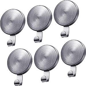 Jetec 6 Pcs Magnetic Hooks for Fridge Magnetic Wreath Hanger Attract Reliable Neodymium Magnetic Hooks for Christmas Kitchen, House, Workplace, Office and Garage Door Decoration