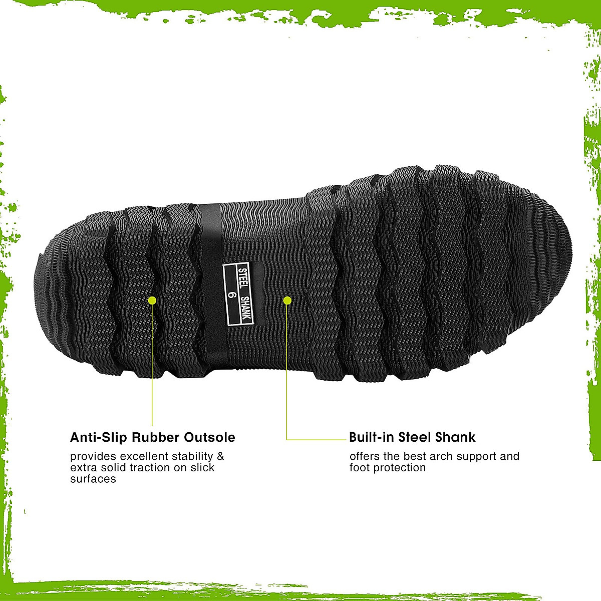 TIDEWE Rubber Boots for Women, 5.5mm Neoprene Insulated Rain Boots with Steel Shank, Waterproof Mid Calf Hunting Boots, Sturdy Rubber Work Boots for Farming Gardening Fishing (Plaid Size 8)